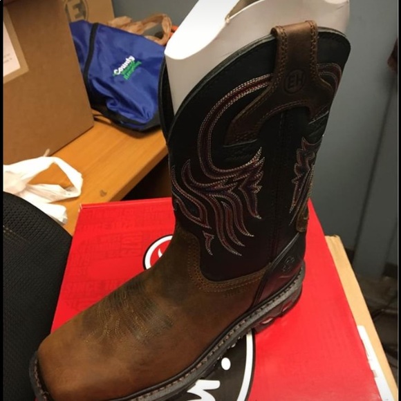 Justin Boots | Shoes | Justin Square Toe Safety Boot | Poshmark